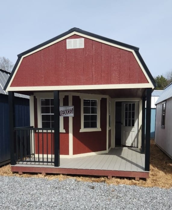 Portable Buildings Deluxe Lofted Barn Cabin 12×32 Premier Lofted Barn