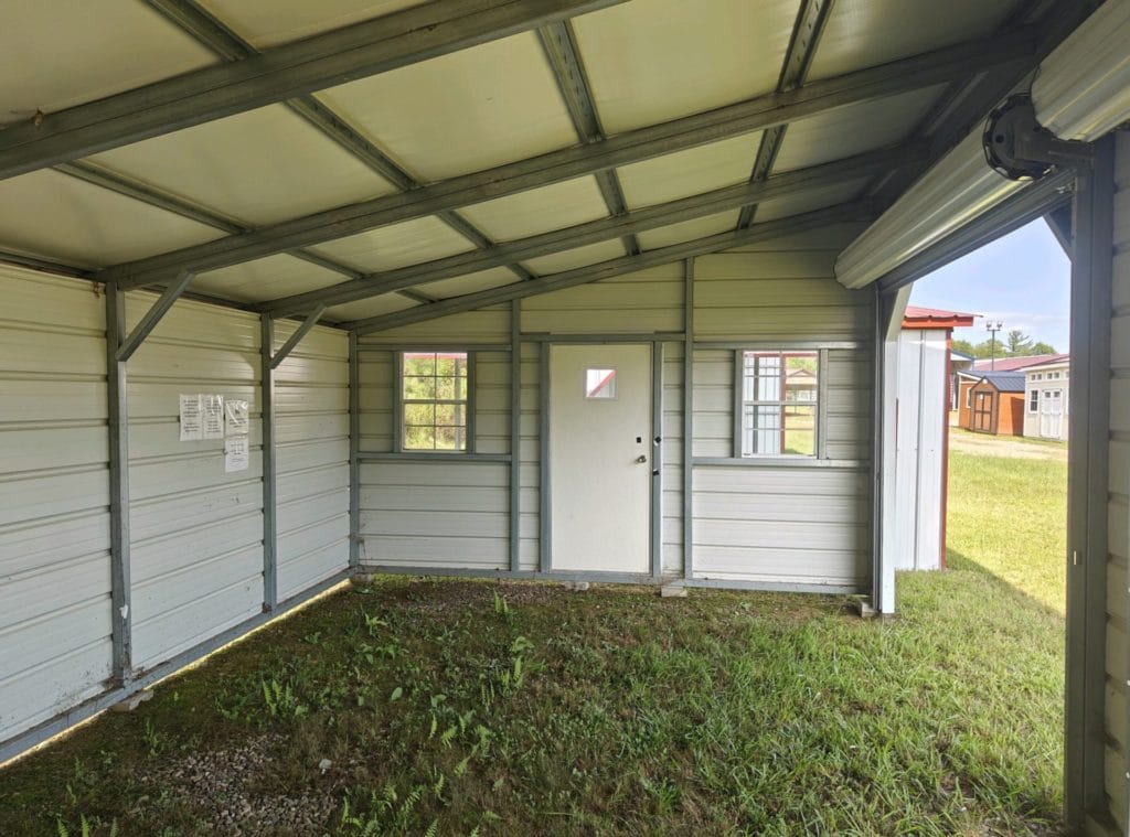 15x25x10x7 Single Slope Garage - Southern Backyard Living: Portable ...
