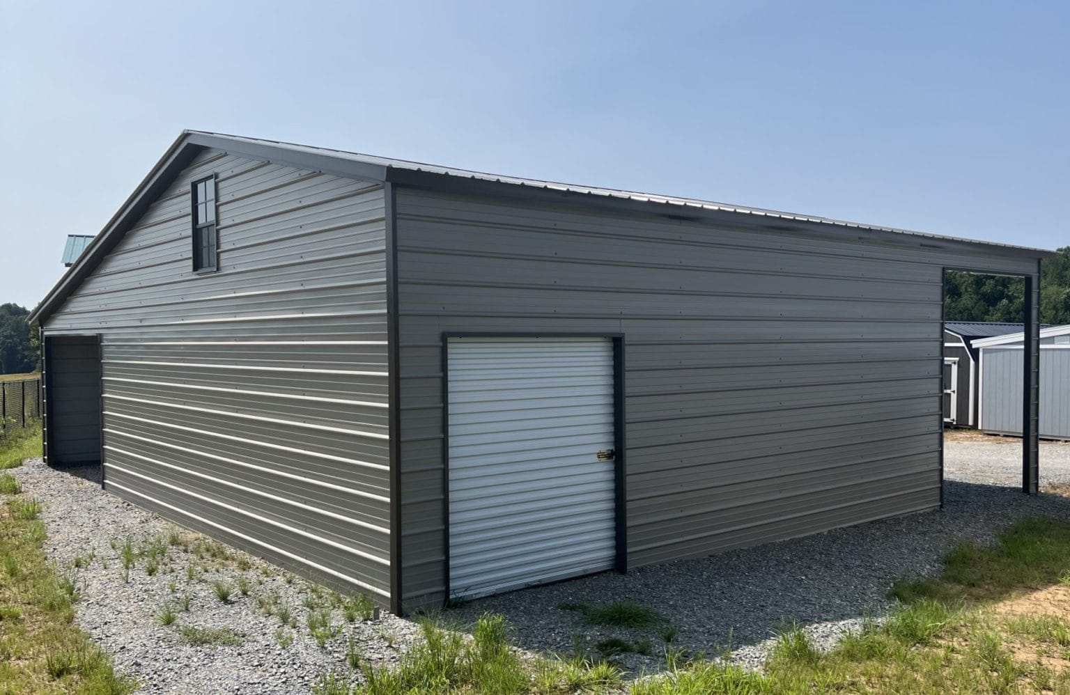 36x35x11x8 Garage with Lean to - Southern Backyard Living: Portable ...