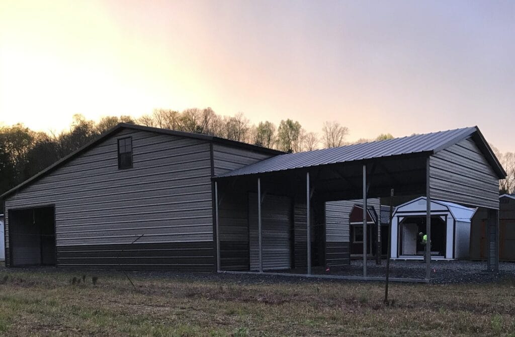 56x35x12x10x9 Combo Garage Metal Building - Southern Backyard Living ...