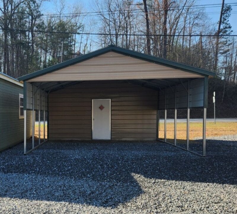 18x25x8 Combo Metal Building - Southern Backyard Living: Portable ...