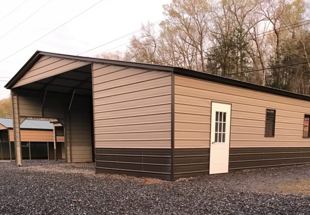 56x35x12x10x9 Combo Garage Metal Building - Southern Backyard Living ...